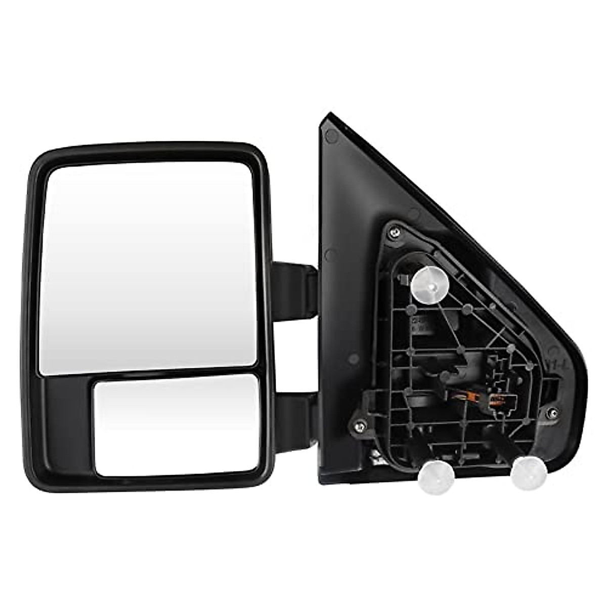 ORTUS UNI Power Heated Puddle Light turn Signal Towing Mirrors Pair (ABS,Black)