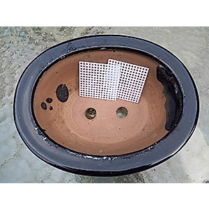 Grow A Bonsai Tree 50 Count 2x2 Inch Rigid Bonsai and Flower Pot Drainage Mesh Screens