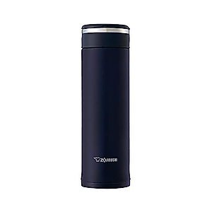 Zojirushi SM-JF48-AD Water Bottle, Stainless Steel Mug, Direct Drinking, Lightweight, Cold and Heat Retention, 16.2 fl oz (480 ml), Navy