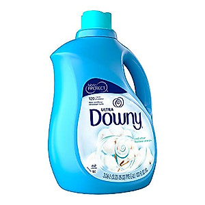 Downy Ultra Laundry Fabric Softener Liquid, Cool Cotton Scent, 103 Fl Oz, 120 Total Loads