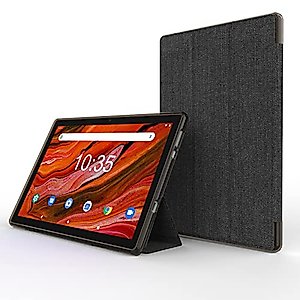 BYANDBY Android Tablet with case 8 inch, Android 11 Tablet, 2GB RAM 32GB ROM, Quad-Core Processor, Dual Camera, WiFi, BT, 128GB Expand, GMS Certified（with Leather case）