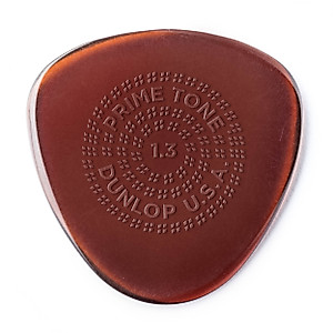 Dunlop Primetone Semi-Round 1.3mm Sculpted Plectra (Grip) - 3 Pack Guitar Picks (514P1.30)