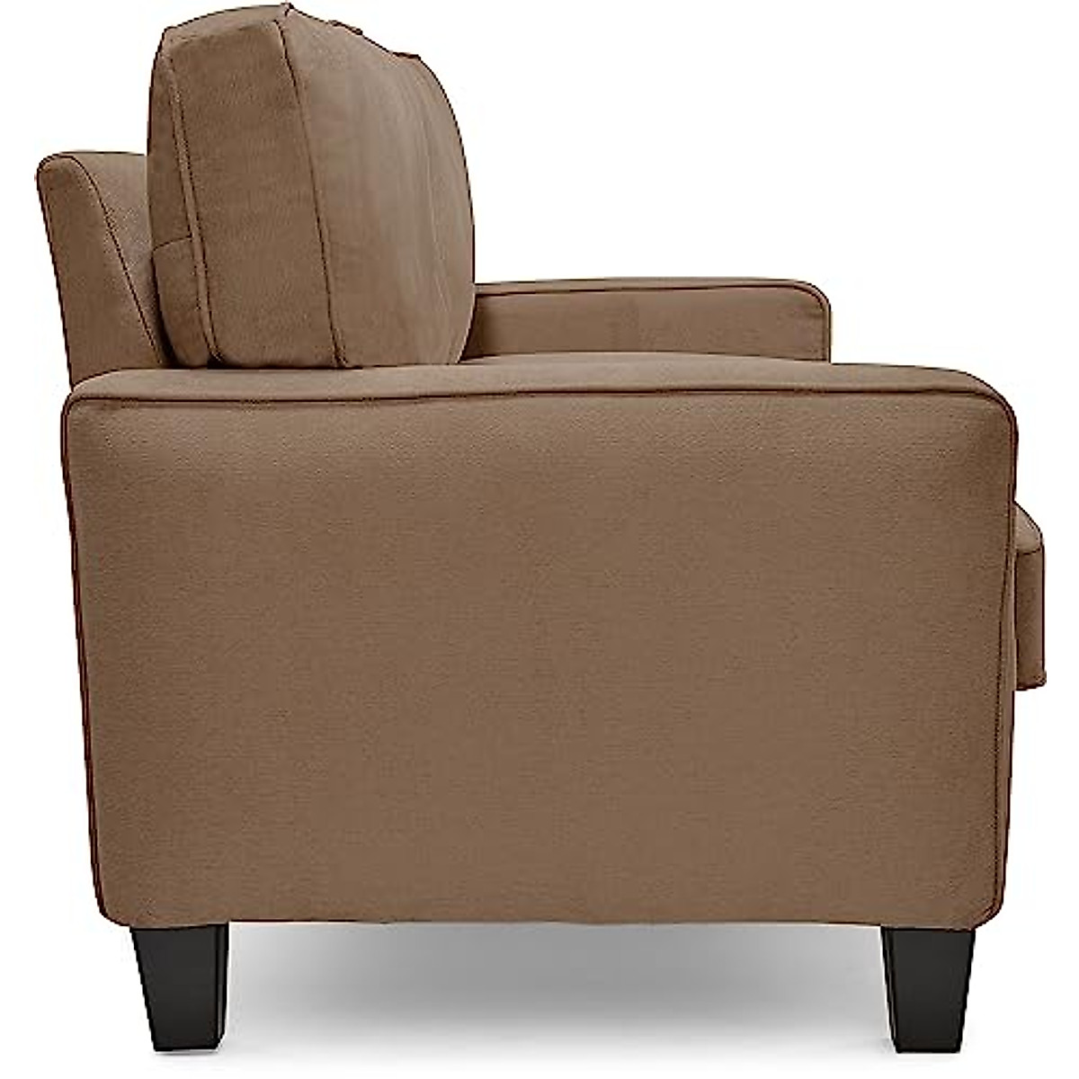 Serta Palisades Upholstered Sofas for Living Room Modern Design Couch, Straight Arms, Soft Fabric Upholstery, Tool-Free Assembly, 78" Sofa, Kingston Tan