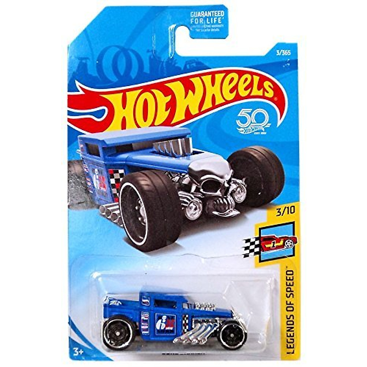 Hot Wheels 2018 50th Anniversary Legends of Speed Bone Shaker 3/365, Blue