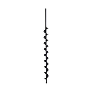 1.75in Wide 24in Long Metal Earth Auger Drill Bit, Steel Auger Bit DIY Auger with 3/8 Non-Slip Hex Drive for Planting Trees and Bedding, Gardening