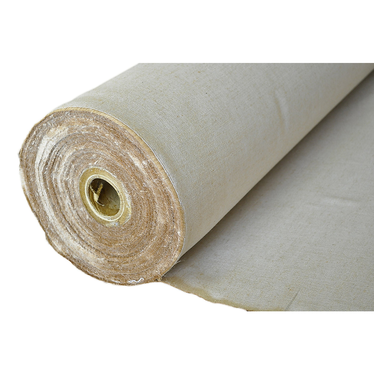 AK-Trading 60" Wide Burlap and Cotton Blend Natural Lint Free Linen Burlap Fabric for Crafts & Decoration (60" Wide x 1 Yard Long)