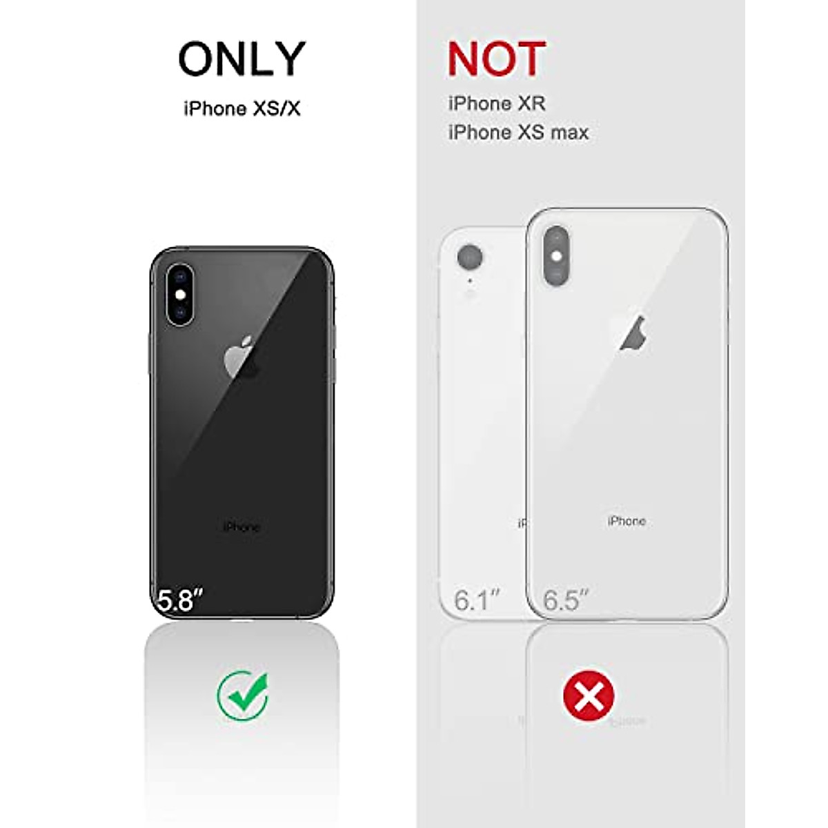 Dexnor for iPhone X/iPhone Xs Case, [Built in Screen Protector and Kickstand] Heavy Duty Military Grade Protection Shockproof Protective Cover for iPhone X/iPhone Xs, Black