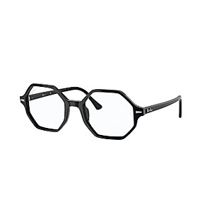 Ray-Ban RX5472 Britt Hexagonal Prescription Eyeglass Frames, Black/Demo Lens, 52 mm