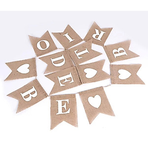 BRIDE TO BE Bunting Banner, Hessian Burlap Garland Bunting for Wedding, Bridal Shower, Hen Party Decoration