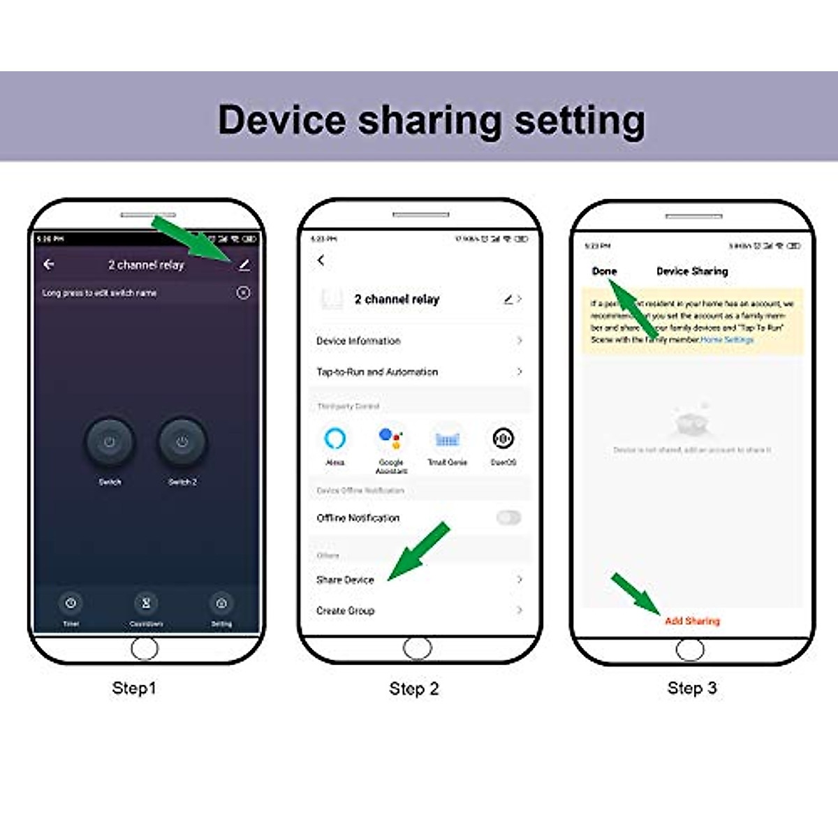 2 Channel WiFi Momentary Inching Relay Self-Locking Switch Module Smart Life/Tuya APP Control WiFi Relay Module for Garage Door Opener, DC 7-32V WiFi Relay Switch Compatible with Alexa Goolge Home