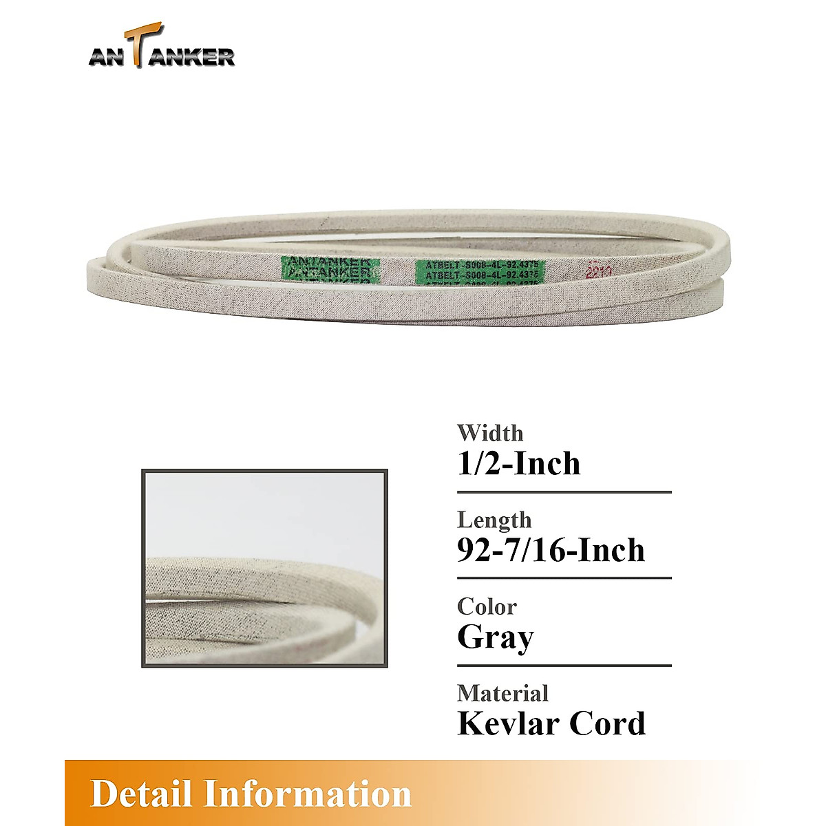 Antanker 532130969 Drive V-Belt Replaces for Poulan/Husqvarna/Craftsman/AYP 130969 Belt