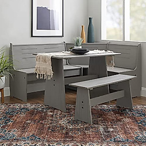 Linon Home Decor Products Grey Corner Dining Set by Linon Leyton Nook