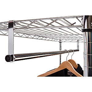 48" Long Hanging Rod, Chrome Color, 1-Pack