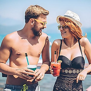 Shot Straw, Alwenid Shot Tube Holder Drinks Straw for Liquor, Beach Pool, Parties, Fits All Standard Bottles, Glasses, Tumbler, BPA-Free, Dishwasher Safe