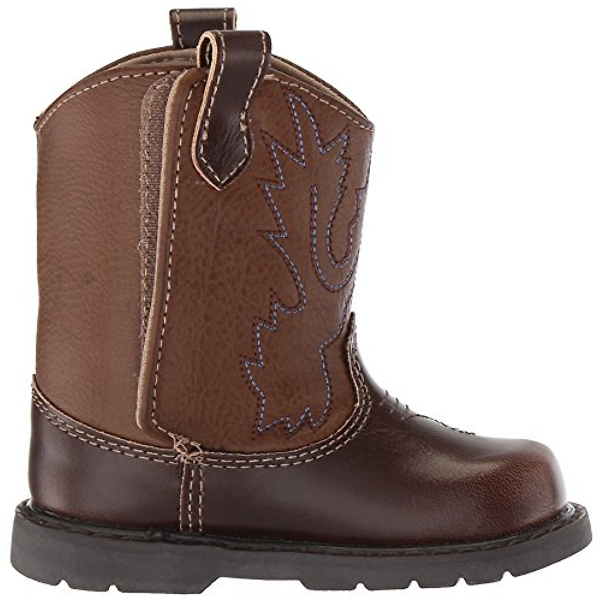 Baby Deer Round Toe Western Boot, Brown 5