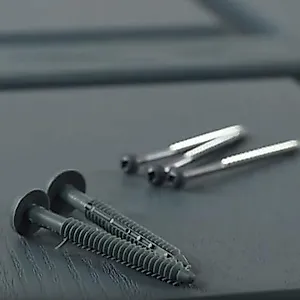 Ekena Millwork Lifetime Vinyl LP2S12X05500PG Standard Two Equal Panel Vinyls, Raised Panel Vinyl Shutters, w/Installation Shutter-Lok's & Matching Screws (Per Pair), 12"W x 55"H, Paintable