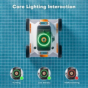 Ofuzzi Cyber 1200 Pro Cordless Robotic Pool Cleaner, Dual Navigation Path, Max.130 Mins Runtime, Stronger Suction Power Pool Robot for Above/In Ground Pools Up to 1076ft² (Orange)