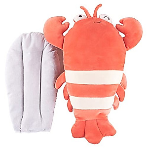 Infowush Heating Pads for Cramps, 15" Weighted Stuffed Animals Lobster Plush, Menstruation Microwavable Heating Pads with Lavender Scented