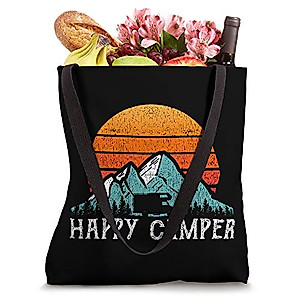 Happy Camper Gift RV Camping Accessory Retro Sun 70s 80s Tote Bag