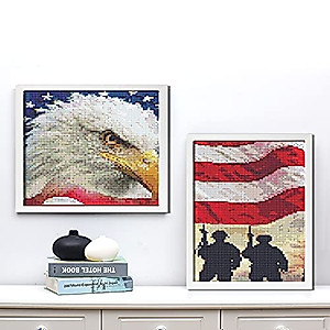 Fun Gift Diamond Painting Picture Frames 10x14, for 12 x 16 in /30 x 40cm 5D Diamond Painting Art Kits Diamond Painting Pictures or Photos, White Natural Solid Wood Wall Hanging Picture Frame