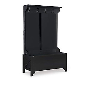 Linon Home Decor Anna Hall Tree-Wide Bench, Black