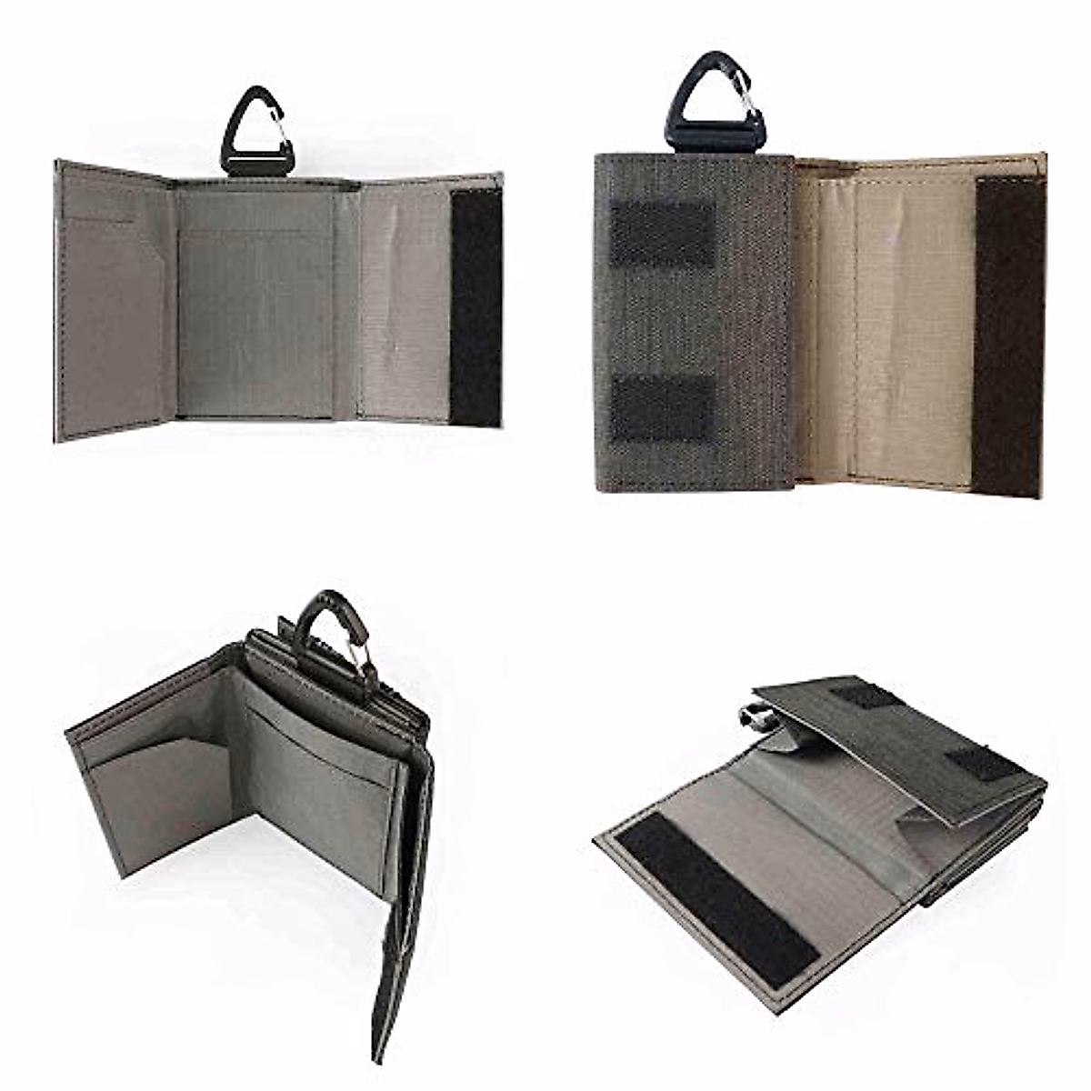 Miss Sapato Women's Tri-Fold Wallet, Mini with Carabiner, RADIO EVA, Red