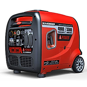 A-iPower SUA4000iER 4000 Watt Portable Inverter Generator Quiet Operation With Electric/Remote Start, RV Ready