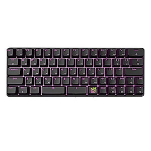 MDYYD Mechanical Gaming Keyboard Switch RGB Mechanical Gaming Keyboard USB-C Wired Split-Spacebar Hot-swappable Wired Computer Keyboard (Color : Black, Size : Red Switch)