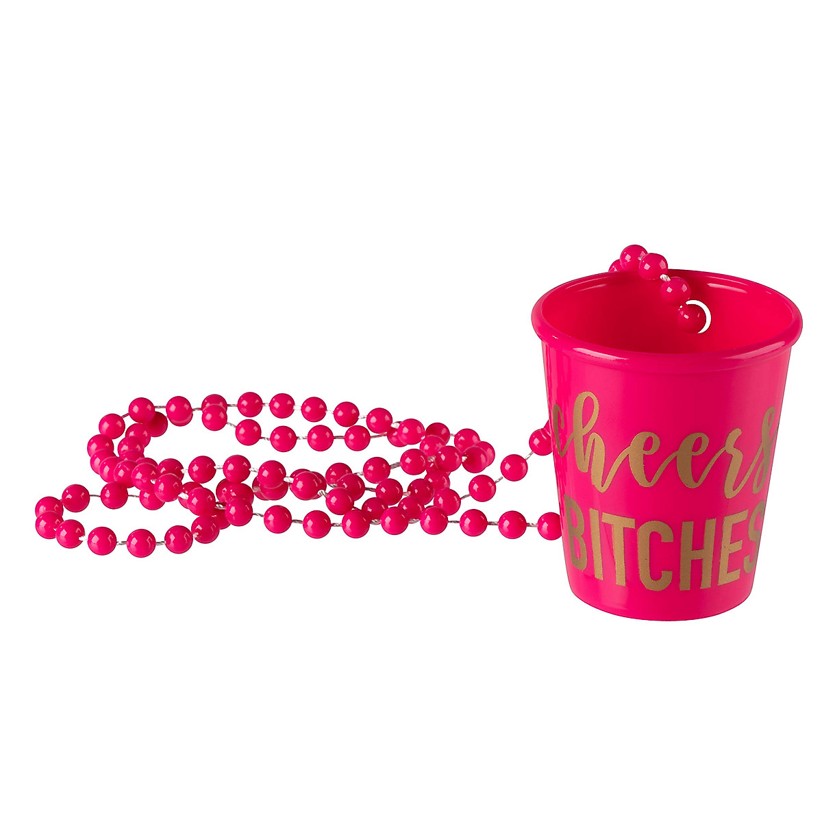 Juvale 6 Pack Pink Bachelorette Shot Glass Necklace, Cheers B*tches and Future Mrs Themed Party Favors (30 In)