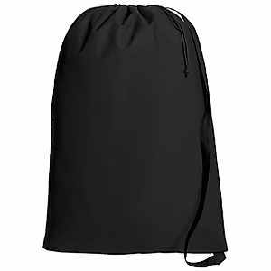 Mafoose Core Cotton Canvas Laundry Bag W/Shoulder Strap Black