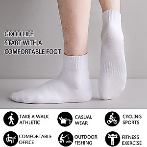 NicelyWe 6 Pairs Ankle Quarter Walking Running Athletic Solid Color Cotton Socks Simple Fashion Student Short Sock for Men Women Youth, Multicolor, M