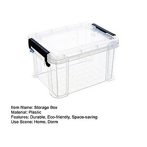 Reheyre Plastic Storage Container Bin with Lid, Clear Storage Bin Tote Organizing Container for Small Items and Other Craft Projects, Rectangular Empty Mini Organizer 2Pcs One Size