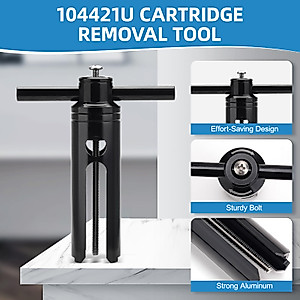 YIBEICO 104421-U Cartridge Removal Tool, Cartridge Extraction Tool Compatible with Moen 1200, 1222, & 1225 Single Handle Cartridges, Shower Plumbing Tool for Moen Posi-Temp Valve