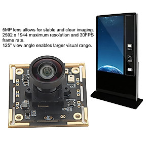 HD Camera Board, Dual Digital Microphone Manual Camera Module 5MP PS5520 Chip 125° Field of View for Computer