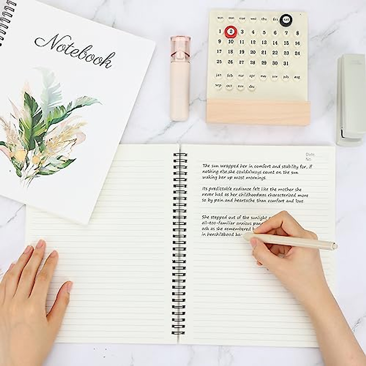 EOOUT 3pcs Aesthetic Spiral Notebook Journal For Women 10.5 x 8.5 Inches College Ruled Notebook Perfect to Stay Organized and Boost Productivity at Work or School