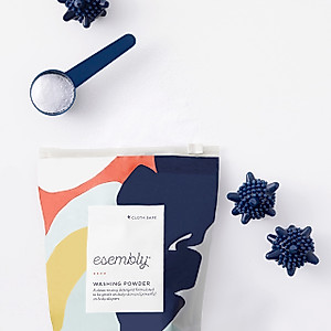 Esembly Cloth Diaper Bundle Set (Size 1, Sea Salt), Washing Powder Bundle (2 Pack) and Agitators Washer Dryer Balls (6 Pack) - Complete Cloth Diapering Laundry Package