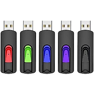 RAOYI 5 Pack 64GB USB Flash Drive, USB 2.0 Memory Stick Thumb Drives Jump Drive Pen Drive for PC Laptop Computer - 64G Multipack