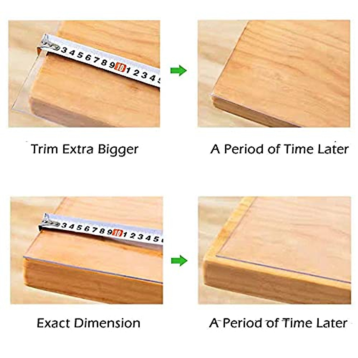 VALLEY TREE 24 x 48 Inch Clear Table Cover Protector,1.5mm Thick PVC Plastic Desk Mat, Tablecloth Clear Desk Protector, Waterproof Table Pad Mat for Dining Table Office Desk