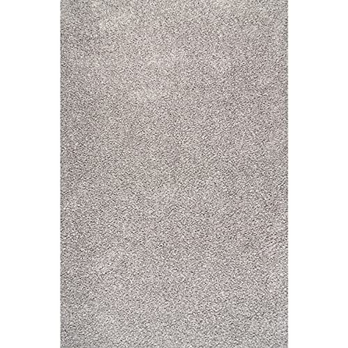 nuLOOM Marlow Machine Washable Soft Shaggy Faux Sheepskin Area Rug, 4' x 6', Light Grey