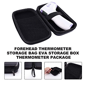 ARTIBETTER Thermometer Case Forehead Thermometer Hard Carrying Case Thermometer Storage Bag for Home Outdoor Travel(Black)
