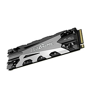 Addlink A95 4TB M.2 SSD Storage Expansion for PS5 Consoles with Heatsink, up to 7200 MB/s, Internal Gaming SSD -2280 PCIe NVMe Gen4X4 3D TLC with Dram NAND SSD (ad4TBA95M2P) Made in Taiwan