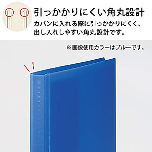 Kokuyo Glassele File, Clear Book, Display Book, Presentation Binder with Plastic Sleeves 20-Pocket Bound, Sheet Protector, A4, 5-Pack Cool Colors, Japan Import (99KRA-GL20X5-2)
