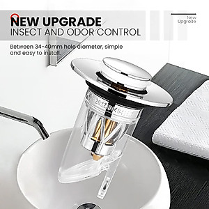 HEGEHE 2 Pack Bathroom Sink Stopper, Washbasin Drain Hole Filter Stopper, Universal Anti Clogging Filter Basket for Bathroom,Bathtub,Washbasin, Kitchen (Silver)