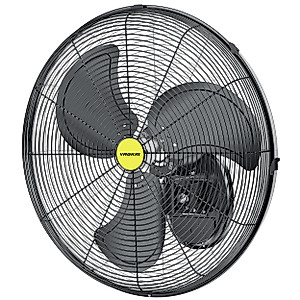 VAGKRI Wall Mount Fan, 20 Inch High Velocity Metal Oscillating Fan, 3 Speeds, 5300CFM Industrial Wall Fan for Home Office Patio Garage Factory Greenhouse Warehouse Farm