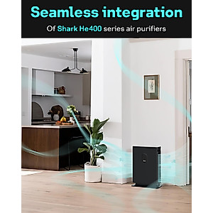 True HEPA Filter Replacement for Shark Air Purifier 4, Compatible with Shark HE400, HE401, HE401C, HE401NP, HE402, HE402C, HE405, UA415, Compare Part No. HE4FKBAS, HE4FKPET, HE4FKPETMB, HE4FKPRO