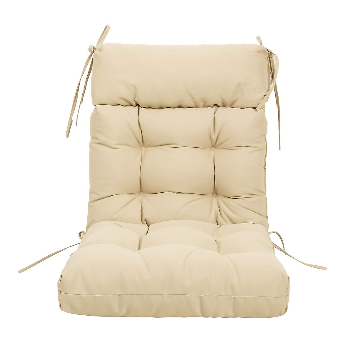 ARTPLAN Outdoor Cushions of Adirondack Chair with High Back Wicker Tufted Pillow for Outdoor Furniture Set of 1, 44"X21"X4", Beige