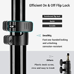 SMALLRIG Photography Light Stand 110"/9.2ft/280cm, Air-Cushioned Aluminum Photo Video Tripod Stand with 1/4" Screw for Softbox, Studio Light, Reflector and Ring Light, Max Load 8kg, RA-S280-3736