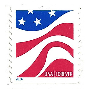 USPS Red White and Blue Forever Stamps - 100 Stamps