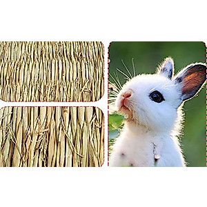 Yesland 12 Pack Woven Bed Mat for Rabbits - Grass Mat & Bunny Bedding Nest - Rabbit Bed and Natural Chew Toy Bed for Guinea Pig Chinchilla Squirrel Hamster Cat Dog and Small Animal