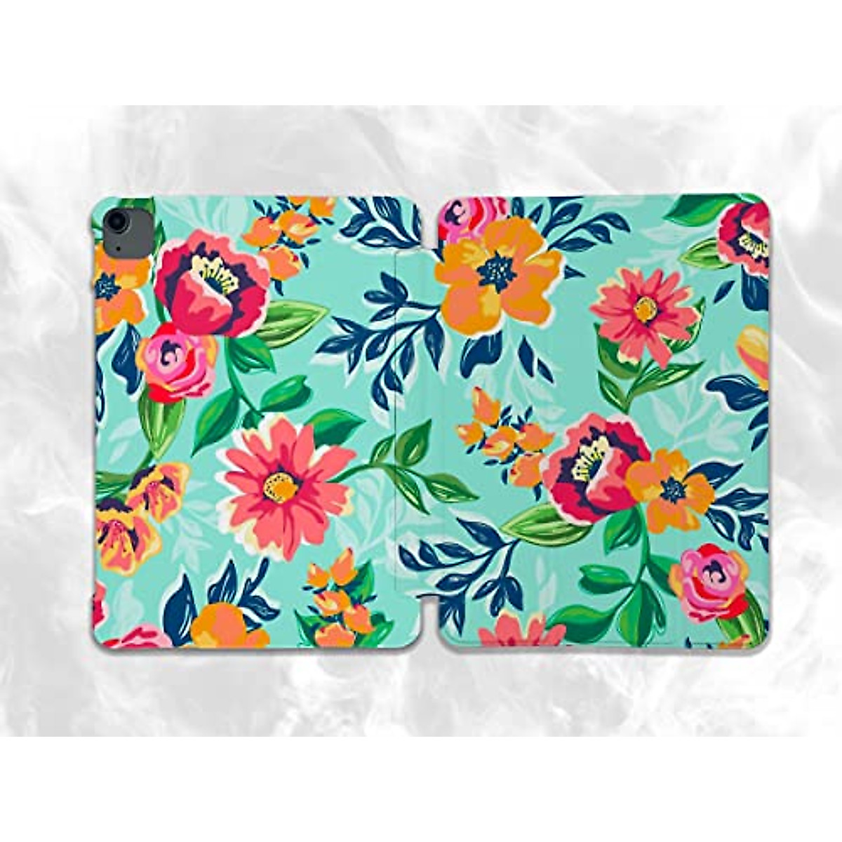 Abstract Flowers Painted case Compatible with iPad Mini Air Pro 7.9 8.3 9.7 10.2 10.9 11 12.9 inch Pattern Cover New 2022 2021 Trifold Stand 3 4 5 6 7 8 9 Generation 220 (11" iPad Pro 1/2/3 gen)